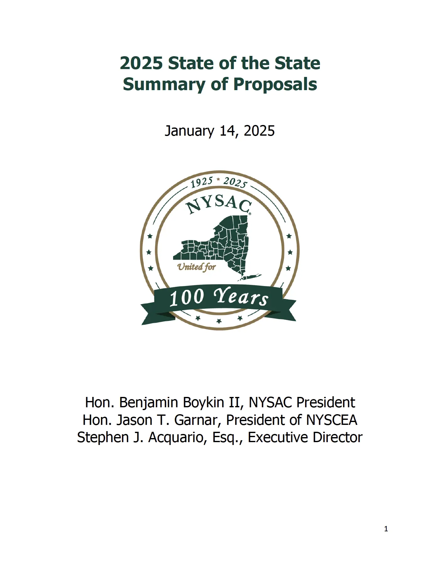 2025 State of the State Summary