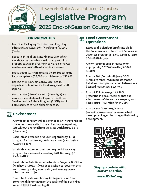 Priorities for the End of the 2025 Legislative Session