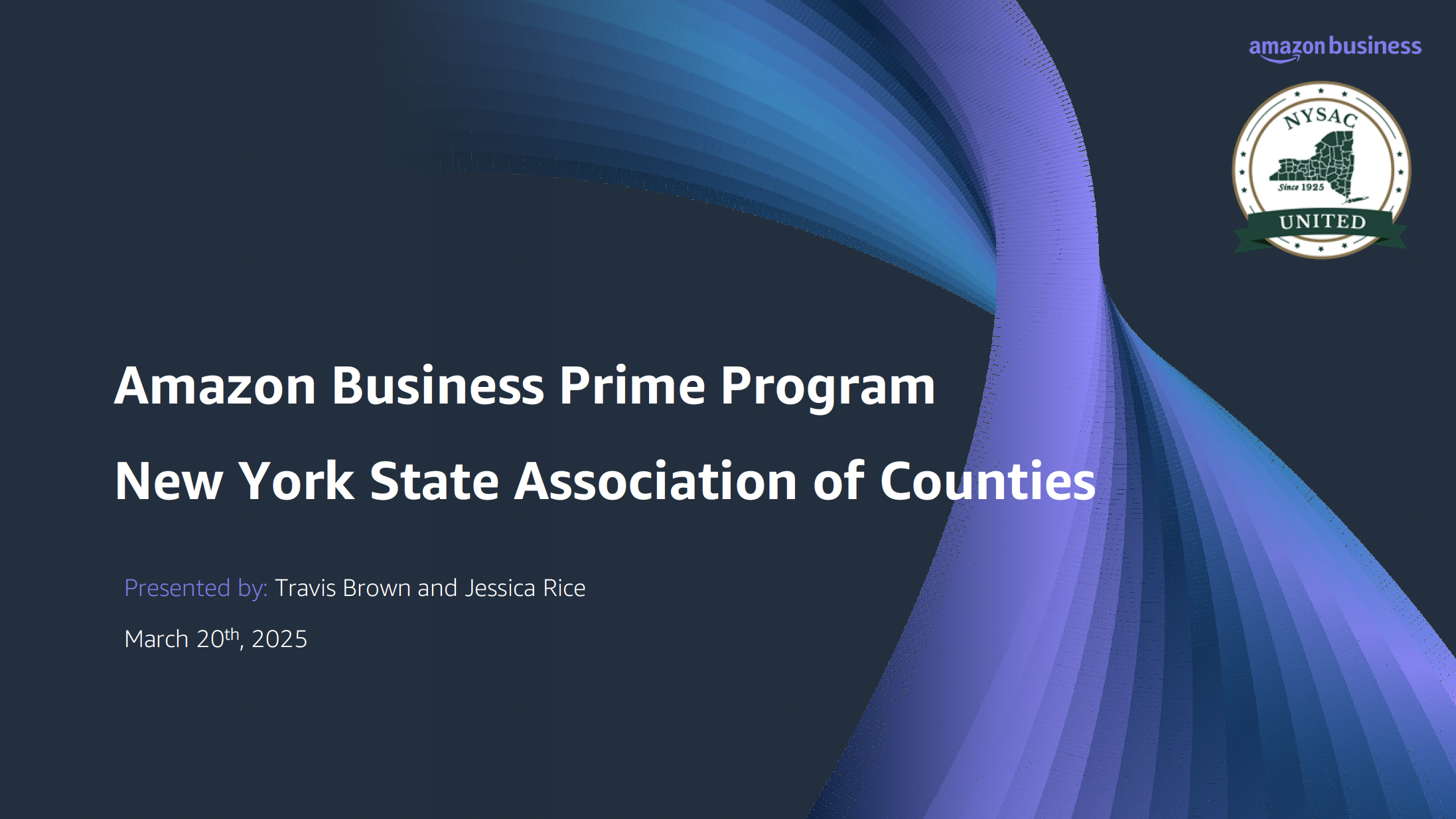 Amazon Business Prime | New York State Association of Counties