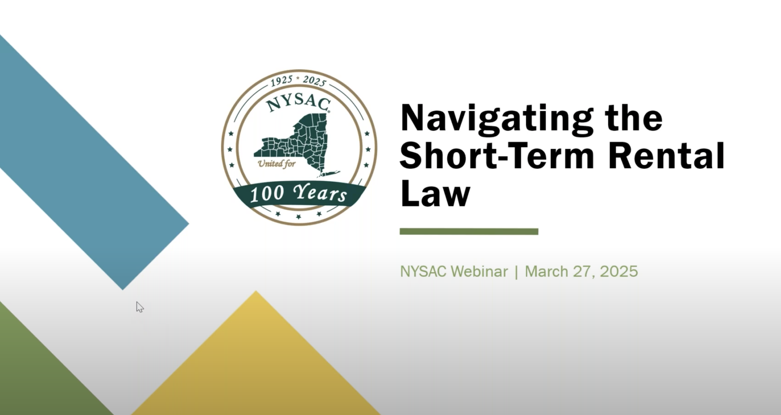 NYSAC Issues: Short-Term Rentals